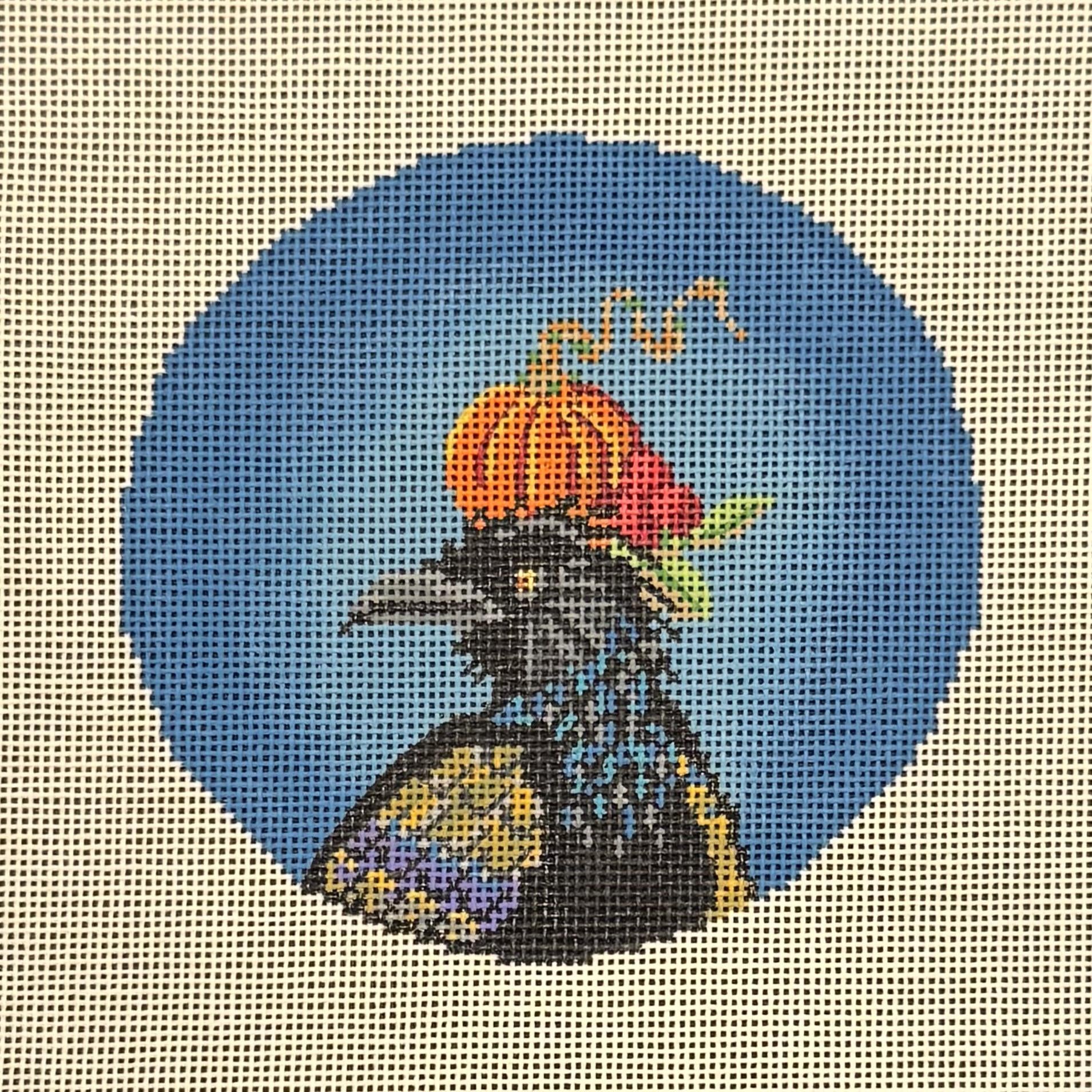 Harry the Halloween Raven (by Kelly Clark) – Rain City Needlepoint