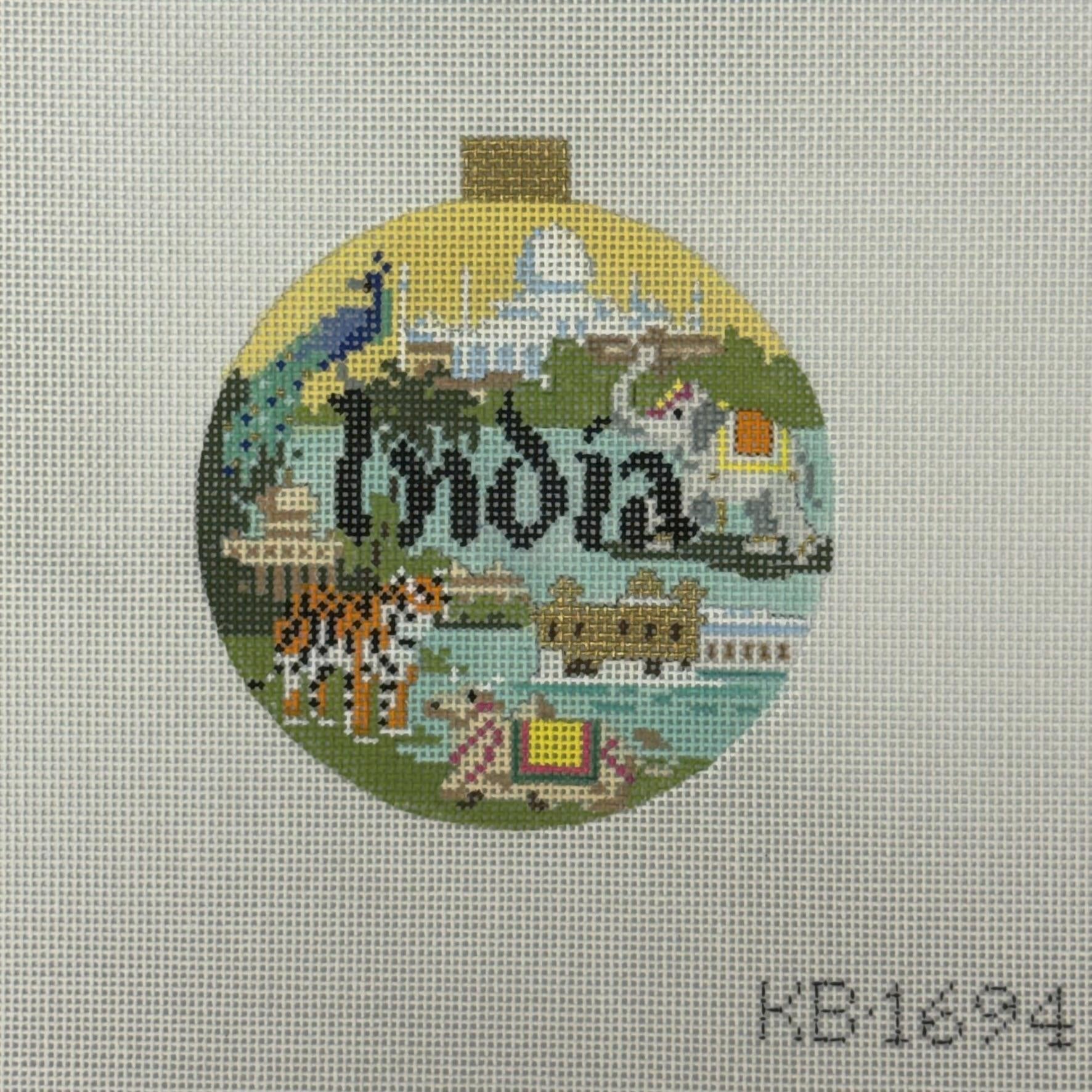 India Travel Round (by Bradley Needlepoint) – Rain City Needlepoint
